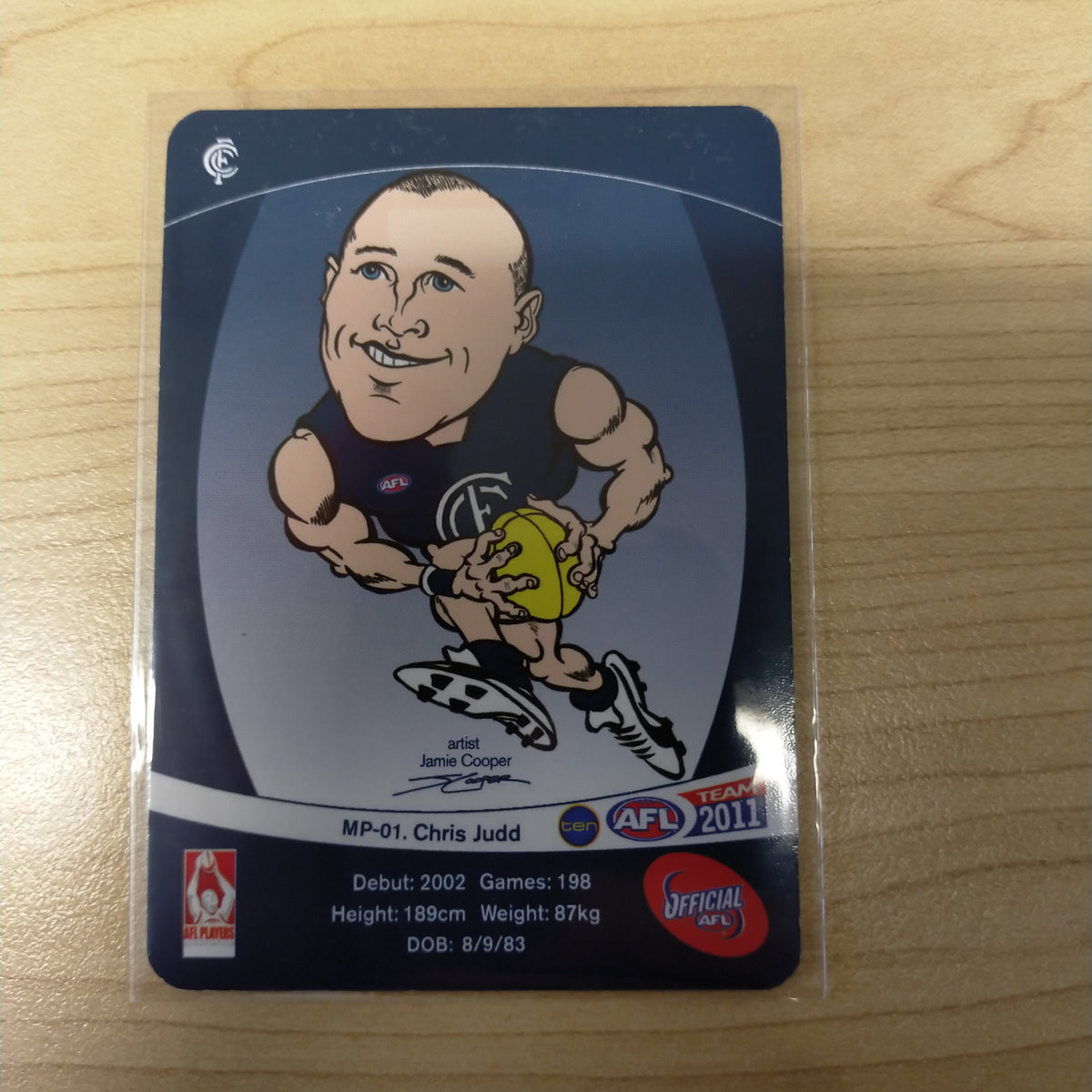 2011 Teamcoach Magic Prize Brownlow Trophy Card Chris Judd Carlton MP ...