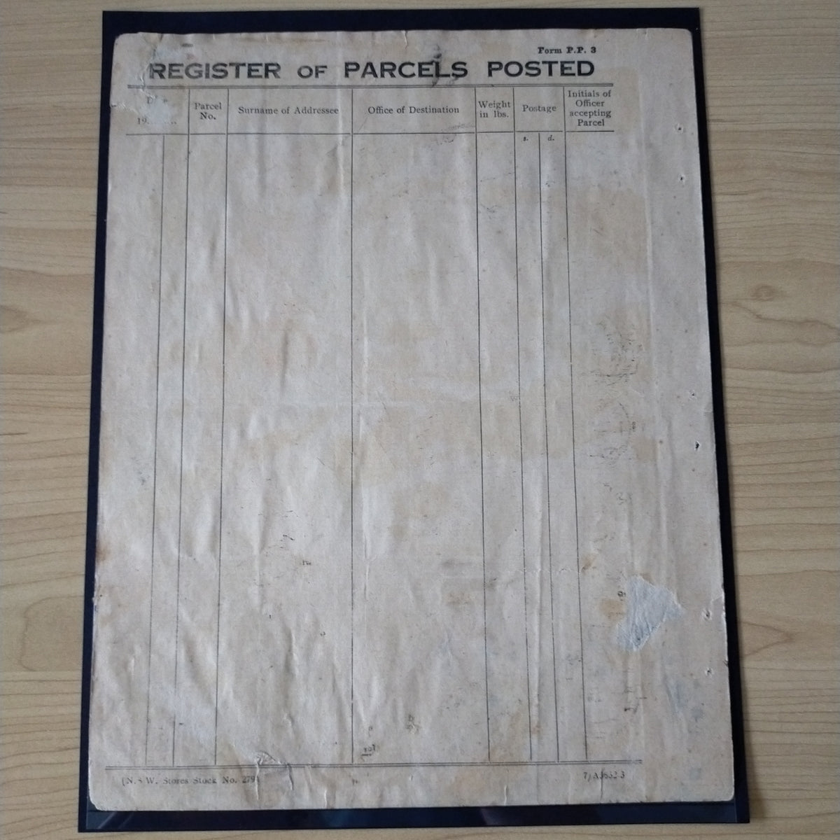 Australia Canberra 1931 Register of Parcels Posted Sheet with 31 scarc ...