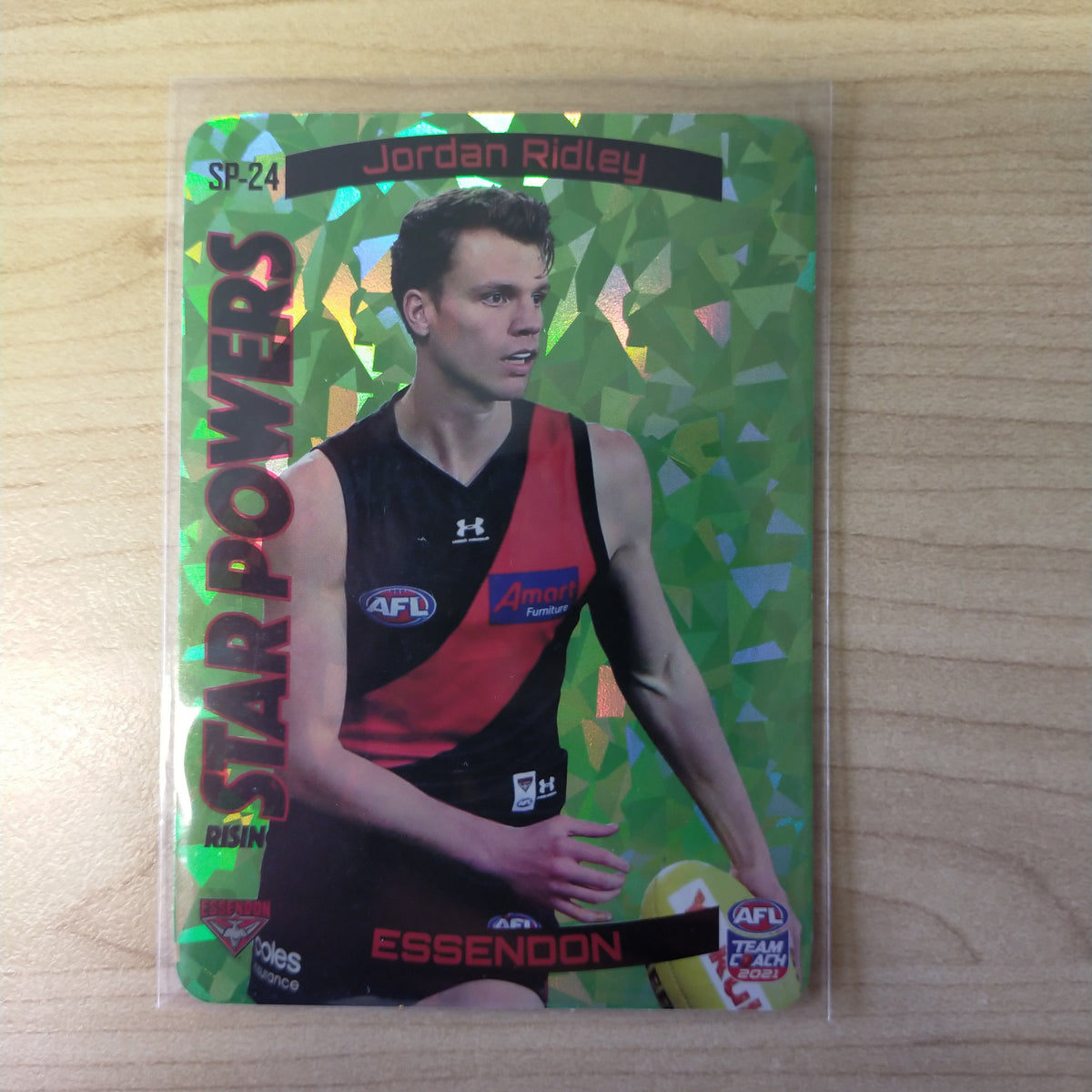 2021 AFL Teamcoach Green Star Powers Jordan Ridley Essendon SP-24 ...