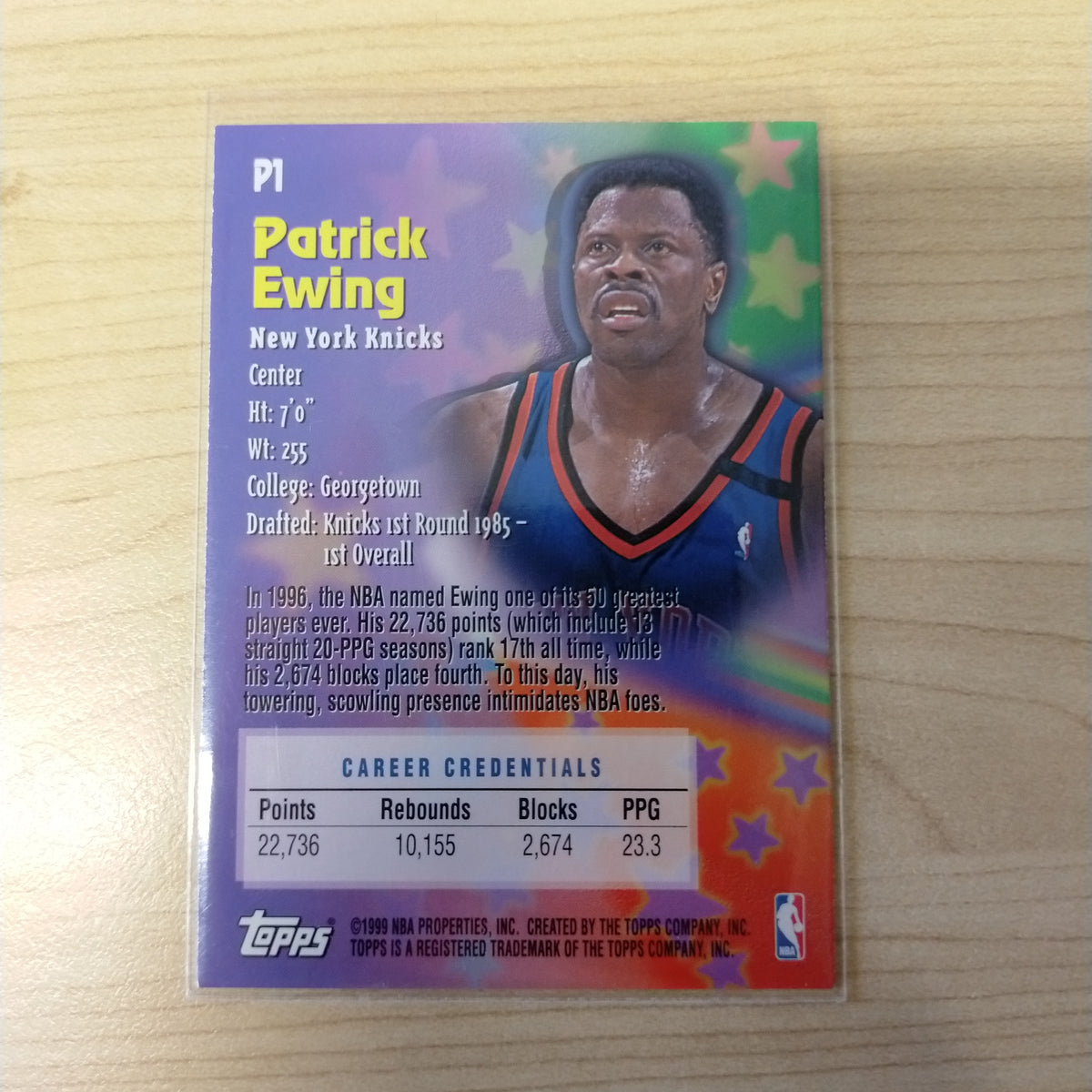 1999 Topps Patriarchs Patrick Ewing Knicks NBA Basketball Card ...