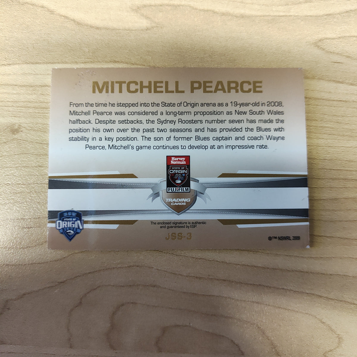 2012 NRL Limited Edition Jersey Signature Series Mitchell Pearce NSW S ...