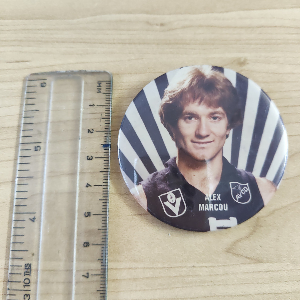 Carlton Football Club Vintage Player Button Badge Alex Marcou – Shields ...