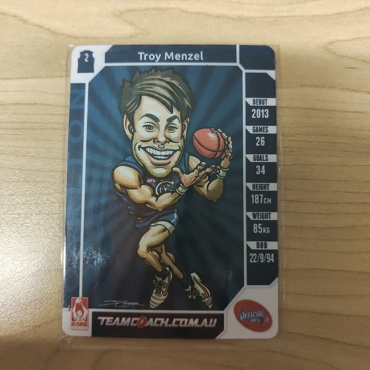 2015 Teamcoach Magic Wildcard Troy Menzel Carlton MW-03 – Shields ...