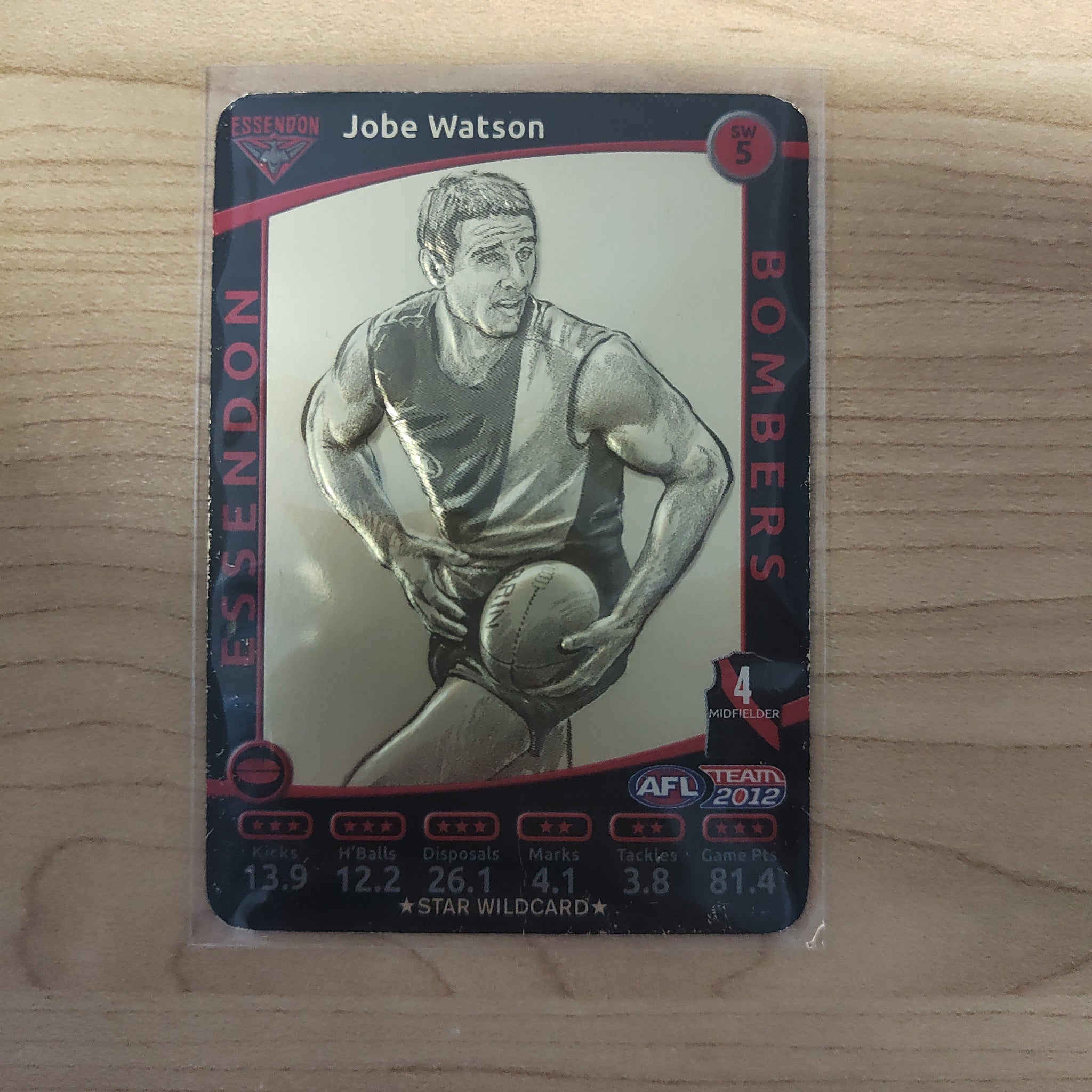 2012 Teamcoach Star Wildcard Jobe Watson Essendon SW-05 – Shields ...