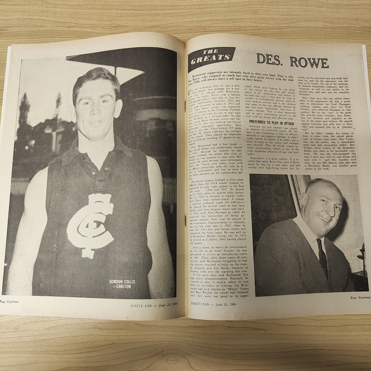 Footy Fan June 20 1964 Vol. 2, No.9 Football Magazine – Shields Stamps ...