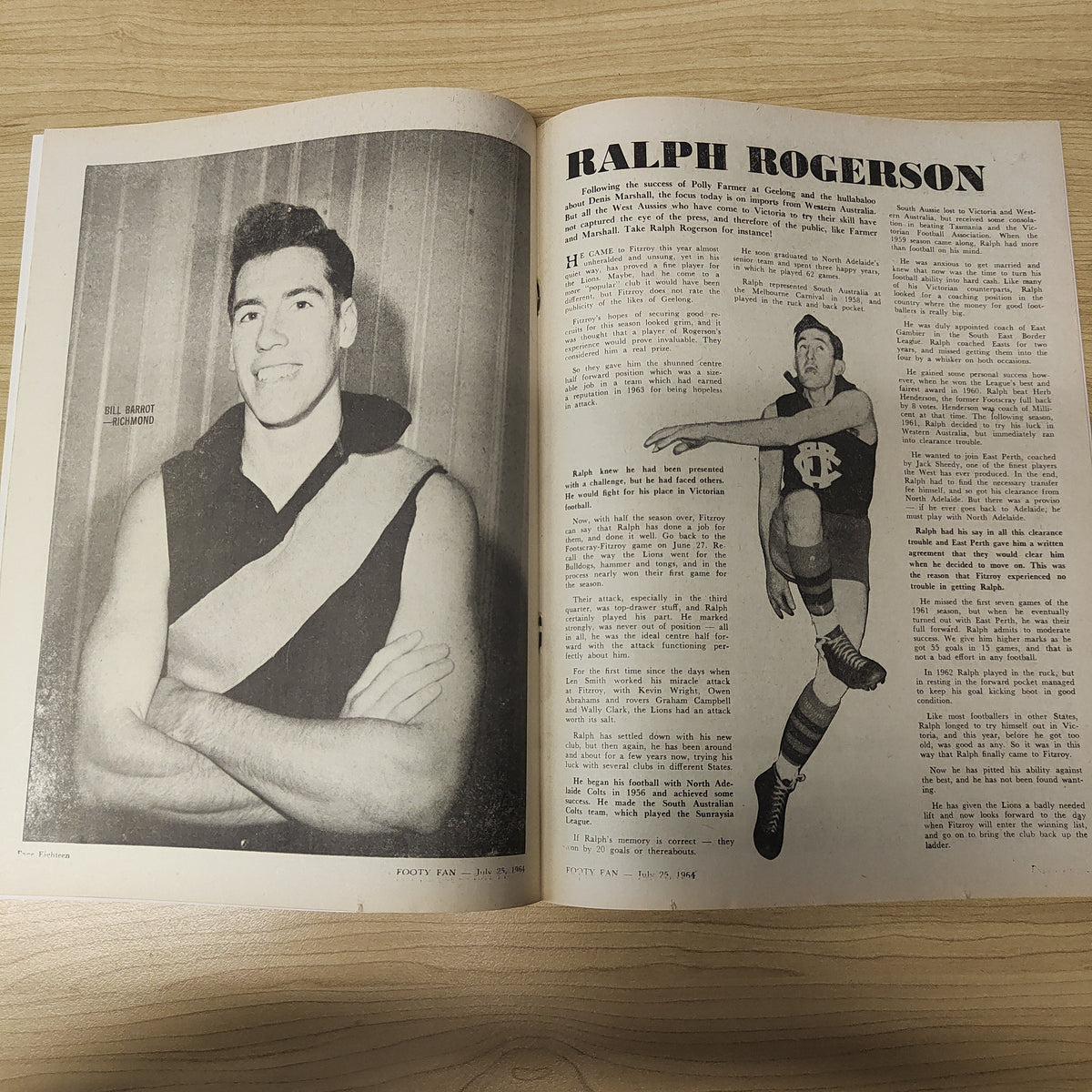 Footy Fan July 25 1964 Vol. 2, No.14 Football Magazine – Shields Stamps ...