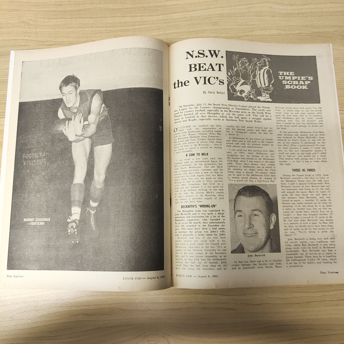 Footy Fan August 8 1964 Vol. 2, No.18 Football Magazine – Shields ...