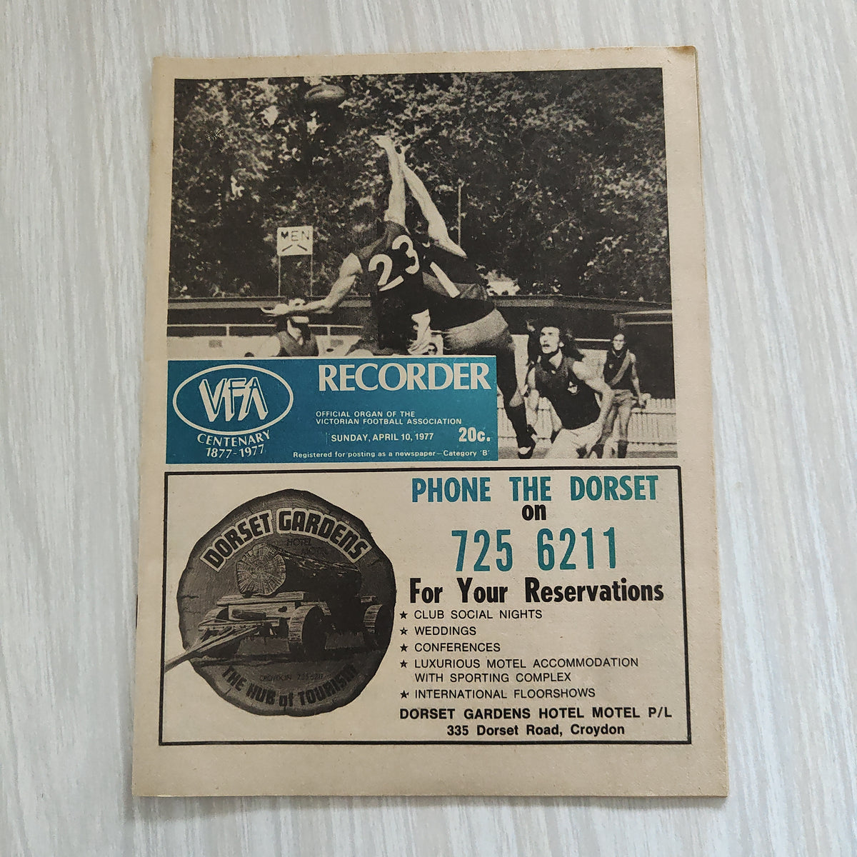 2 x 1977 April 10 May 15 Victorian Football Association VFA Recorder F ...