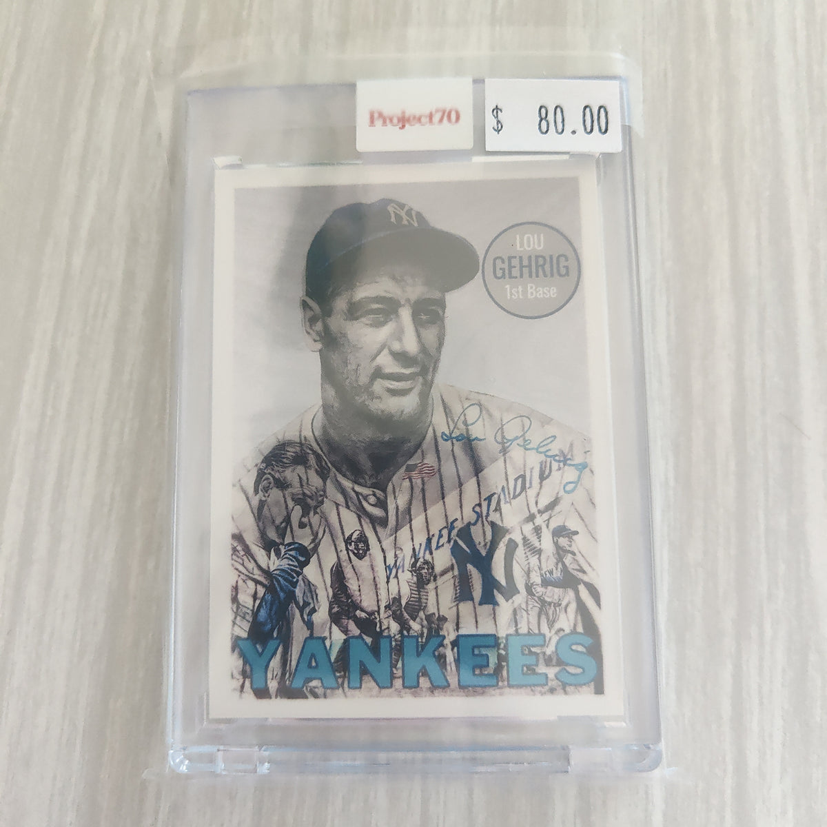 2021 Topps Project 70 Lou Gehrig Card #70 Artist Lauren Taylor Basebal ...