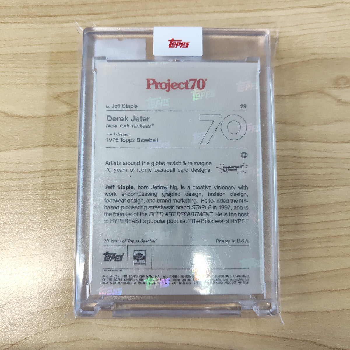 2021 Topps Project 70 Derek Jeter Card #29 Artist Jeff Staple Baseball ...