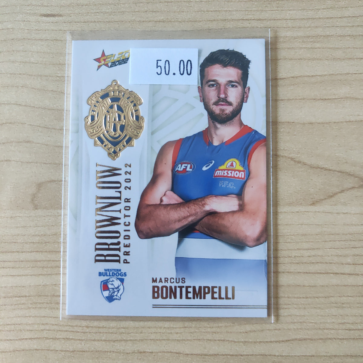2022 AFL Footy Stars Brownlow Predictor Gold Marcus Bontempelli Wester ...
