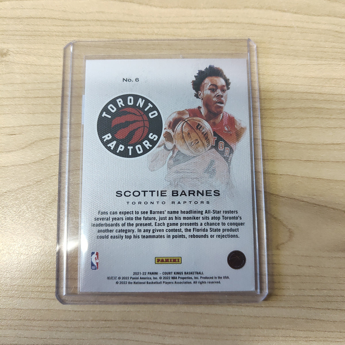 2022 Panini Work In Progress Scottie Barnes NBA Basketball Card ...