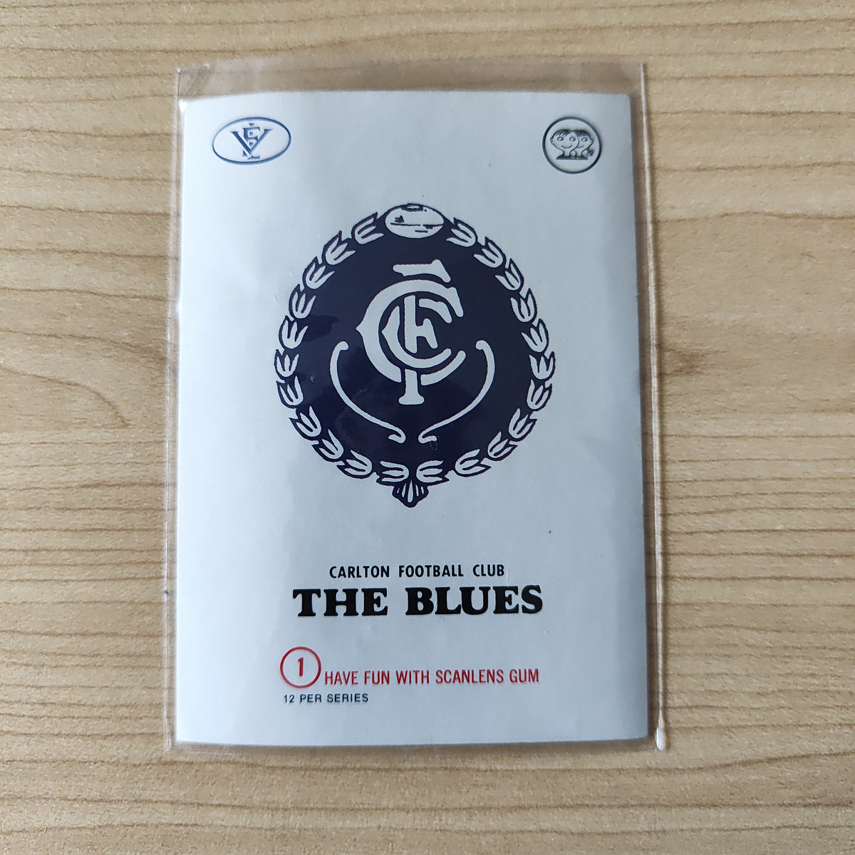 VFL 1973 Scanlens Emblem Sticker Card Carlton Football Club The Blues ...