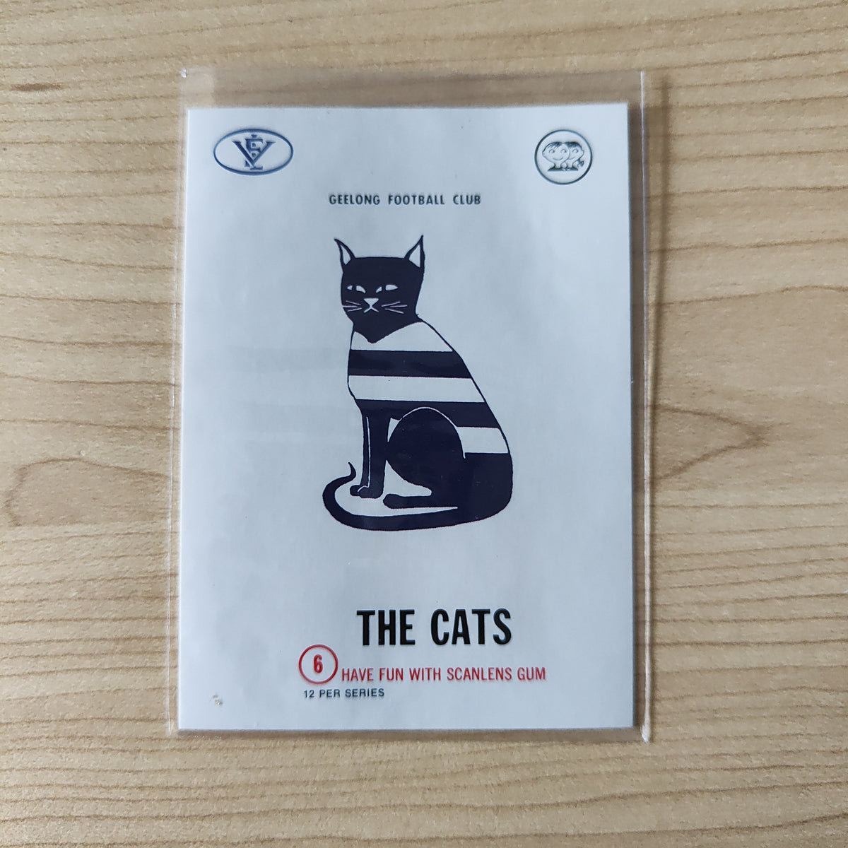 VFL 1973 Scanlens Emblem Sticker Card Geelong Football Club The Cats S ...