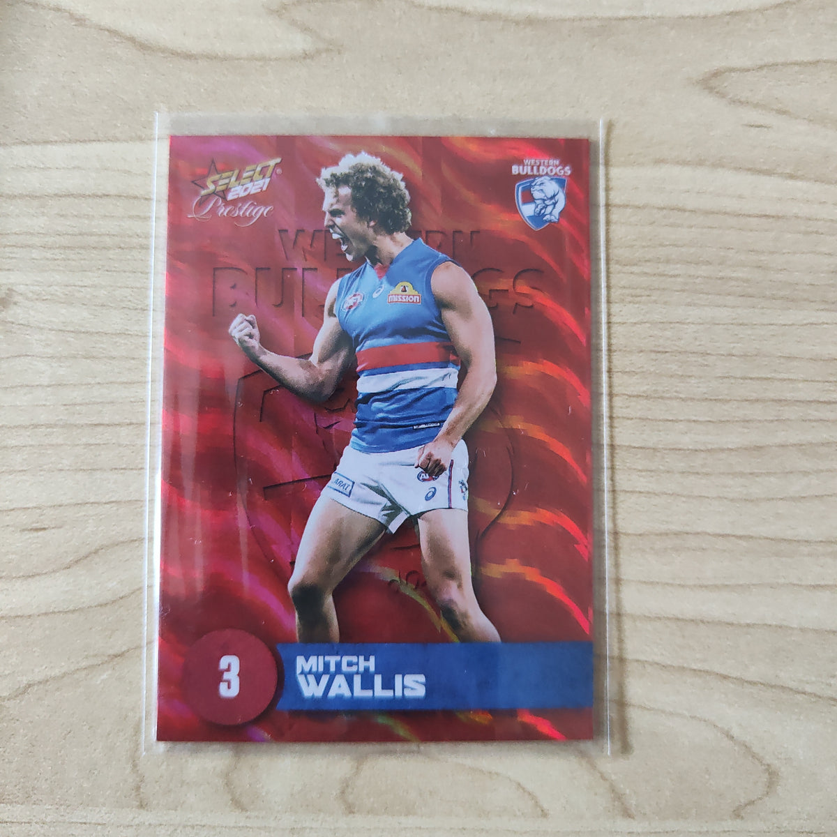 2021 AFL Select Prestige Red Parallel Mitch Wallis Western Bulldogs LO ...