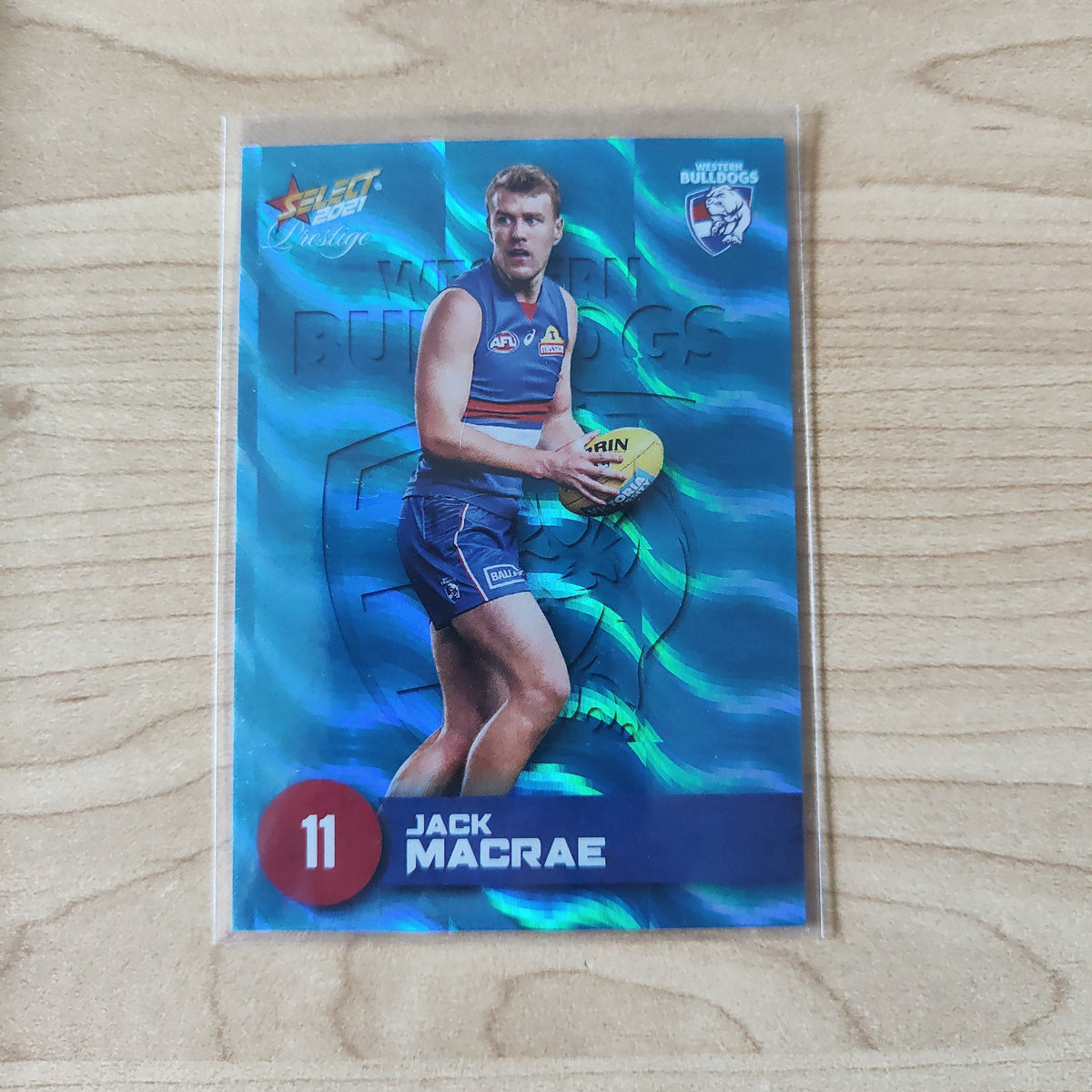 2021 AFL Select Prestige Blue Parallel Jack Macrae Western Bulldogs LO ...