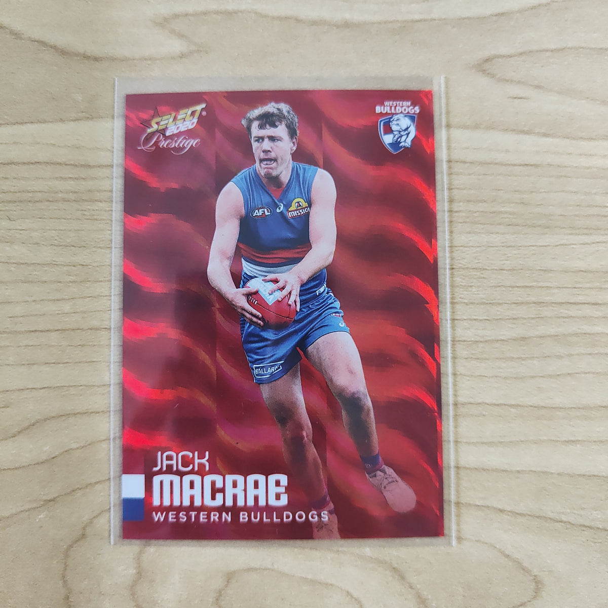 2020 Select Prestige Red Parallel Jack Macrae Western Bulldogs LOW NUM ...
