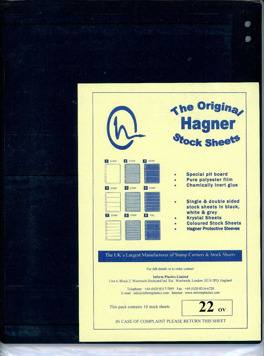 Hagner 2 Pocket Double Sided Stamp Stock Sheets Pack of 10 – Shields ...