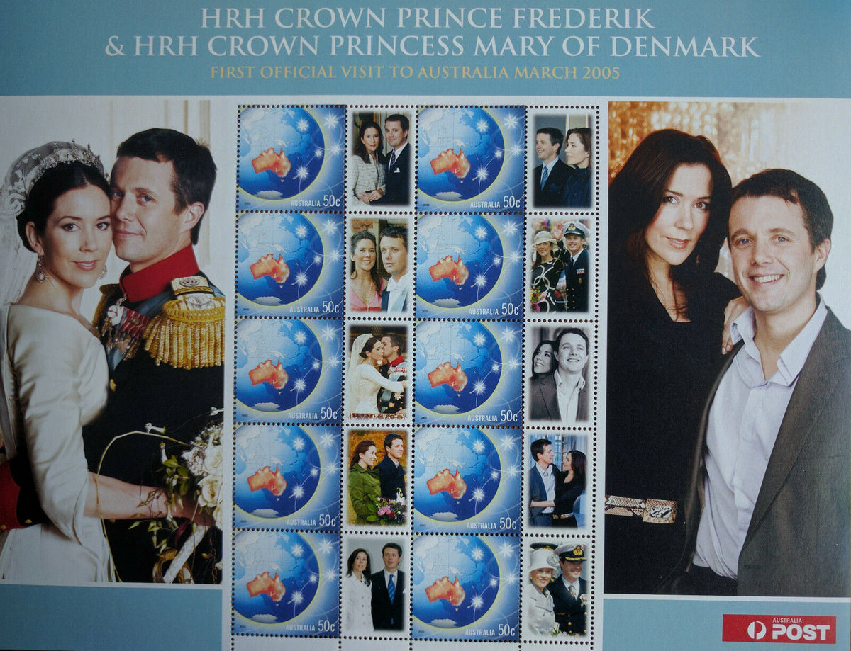 Australia Post HRH Crown Prince Frederik & HRH Crown Princess Mary Den ...