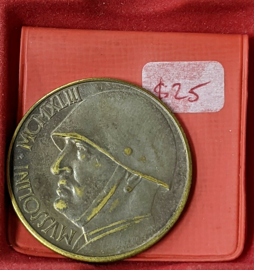 Italian Mussolini Medallion – Shields Stamps & Coins