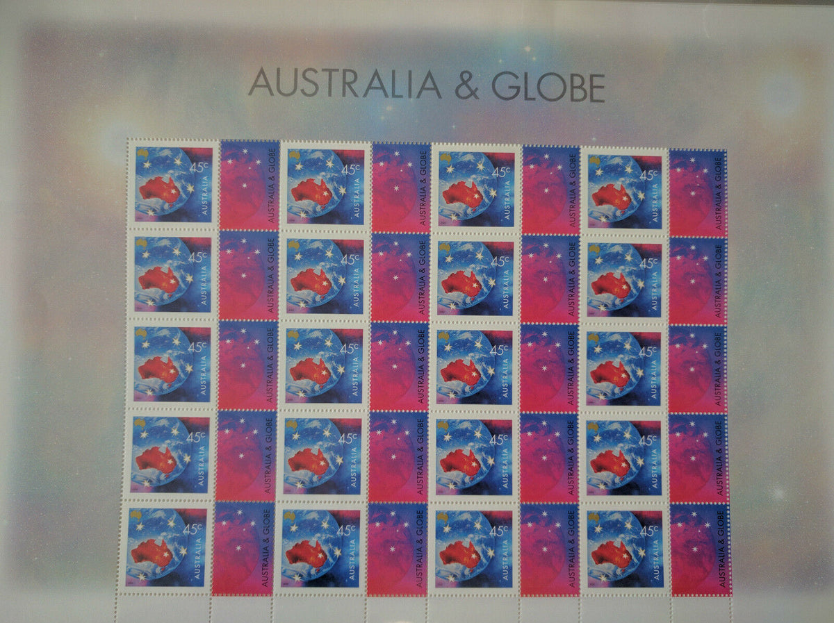 Australia Post - Australia & Globe 45c Personalised Stamp Sheet Generi ...