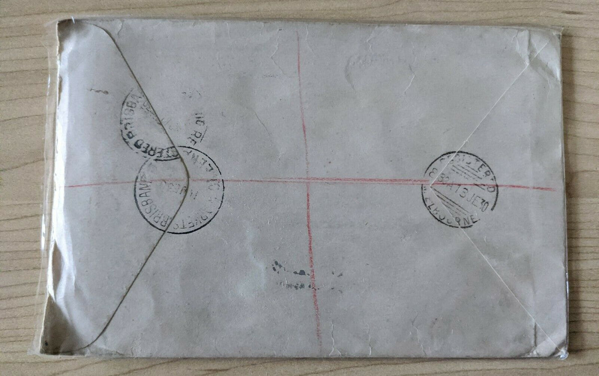 Australia Registered Cover 3d Sturt Explorer Centenary Stamp Markets B ...