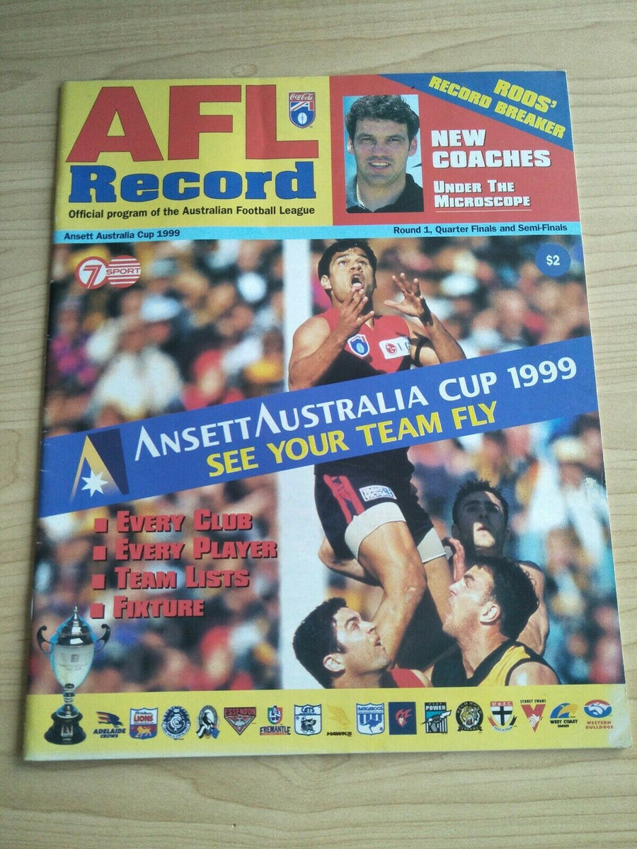 1999 Ansett Cup AFL Football Record Round 1, Quarter Finals And Semi F ...