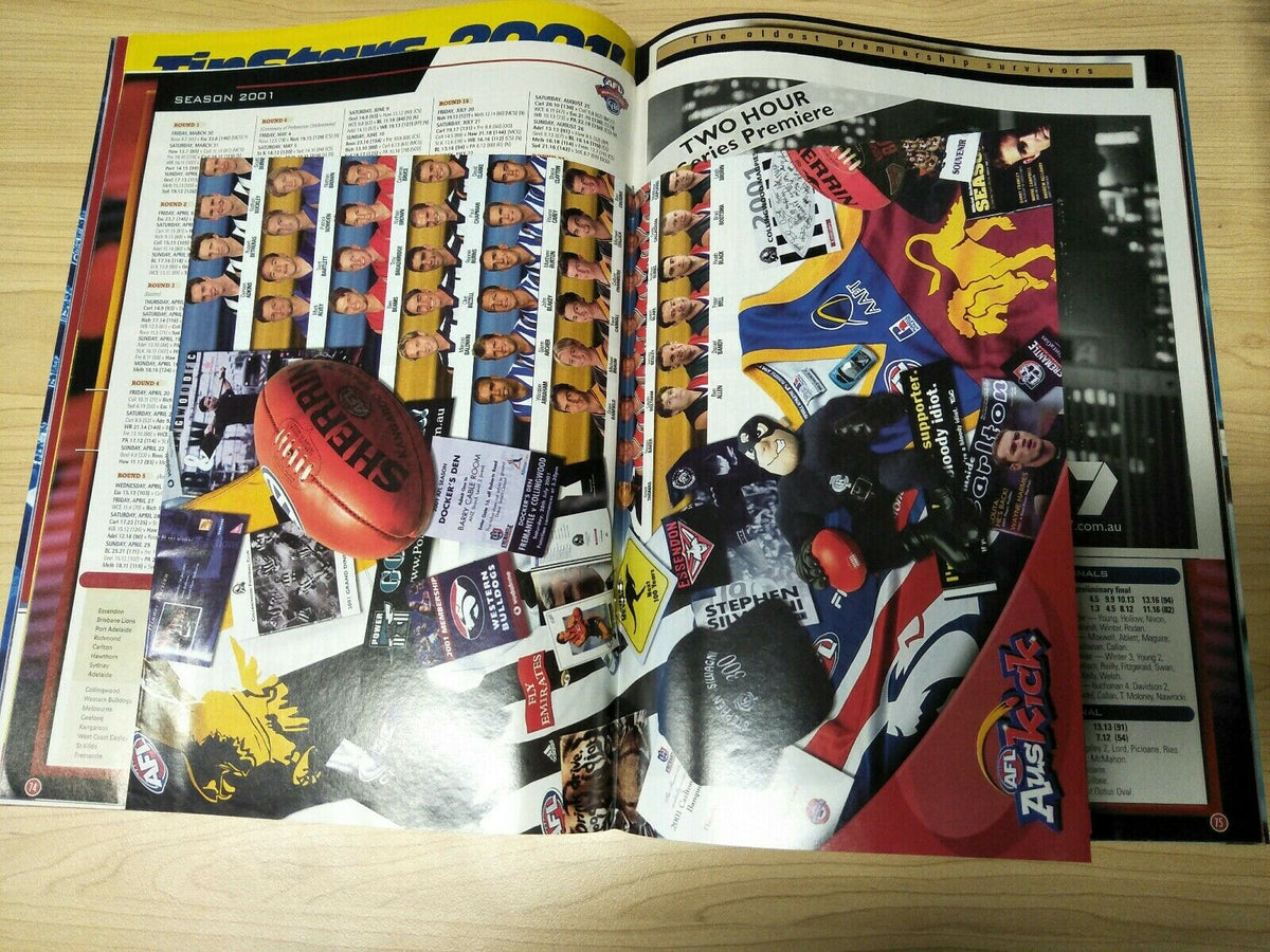 2001 AFL Grand Final Football Record Essendon v Brisbane MCG Edition ...