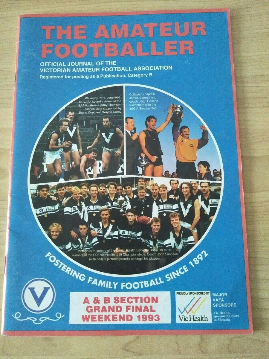 Football 1993 The Amateur Footballer Fosters Family Football Grand Fin ...