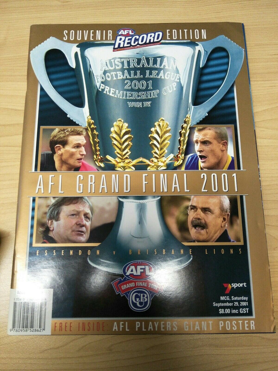 2001 AFL Grand Final Football Record Essendon v Brisbane MCG Edition ...