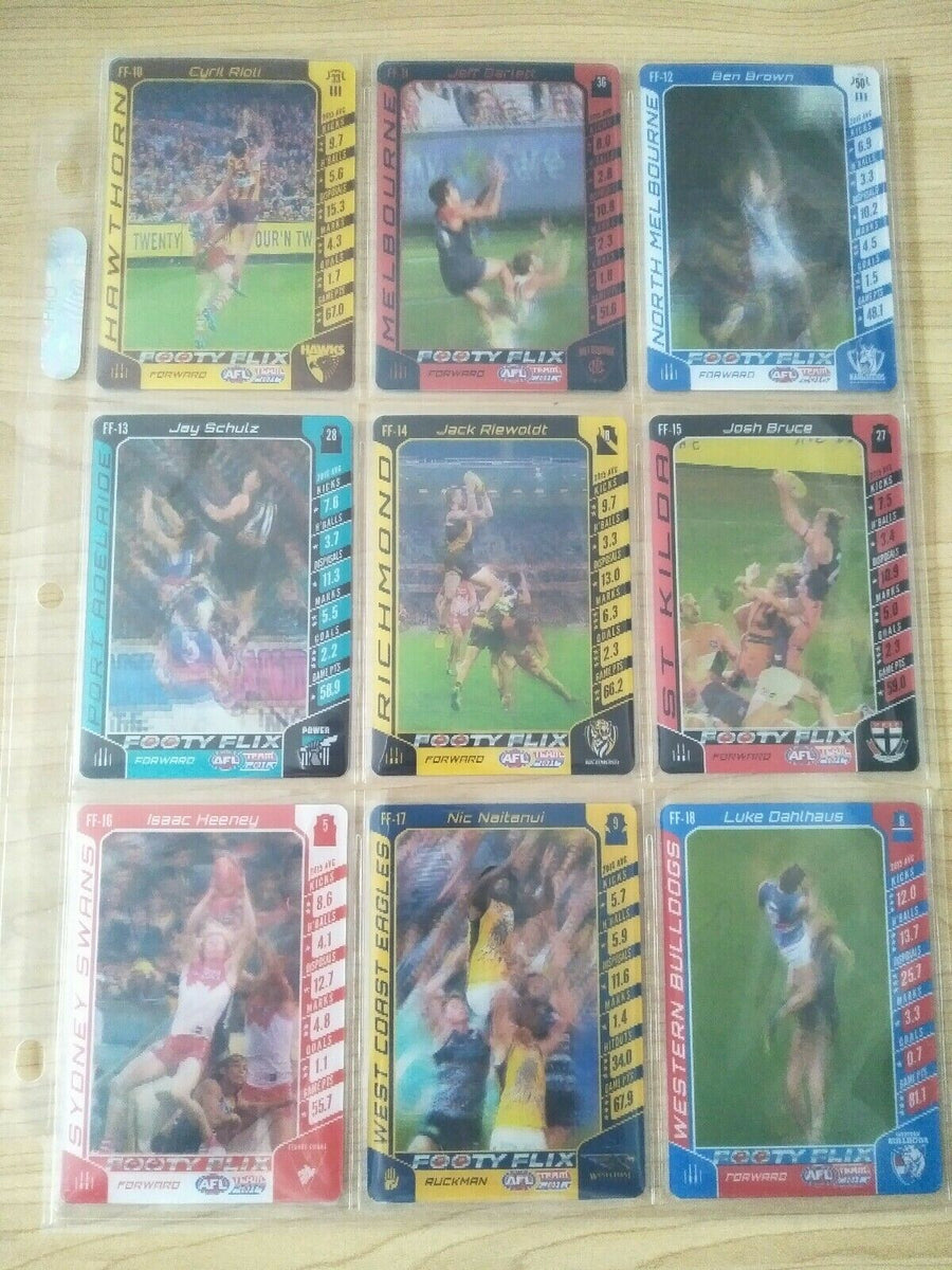 2016 AFL Teamcoach Footy Flix Complete Set Of 18 Cards – Shields Stamps ...