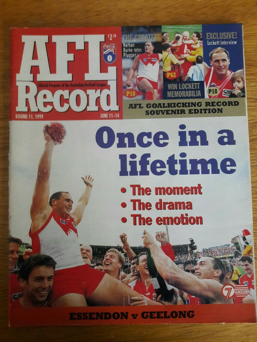 1999 Round 11 Essendon Vs Geelong AFL Football Record – Shields Stamps ...