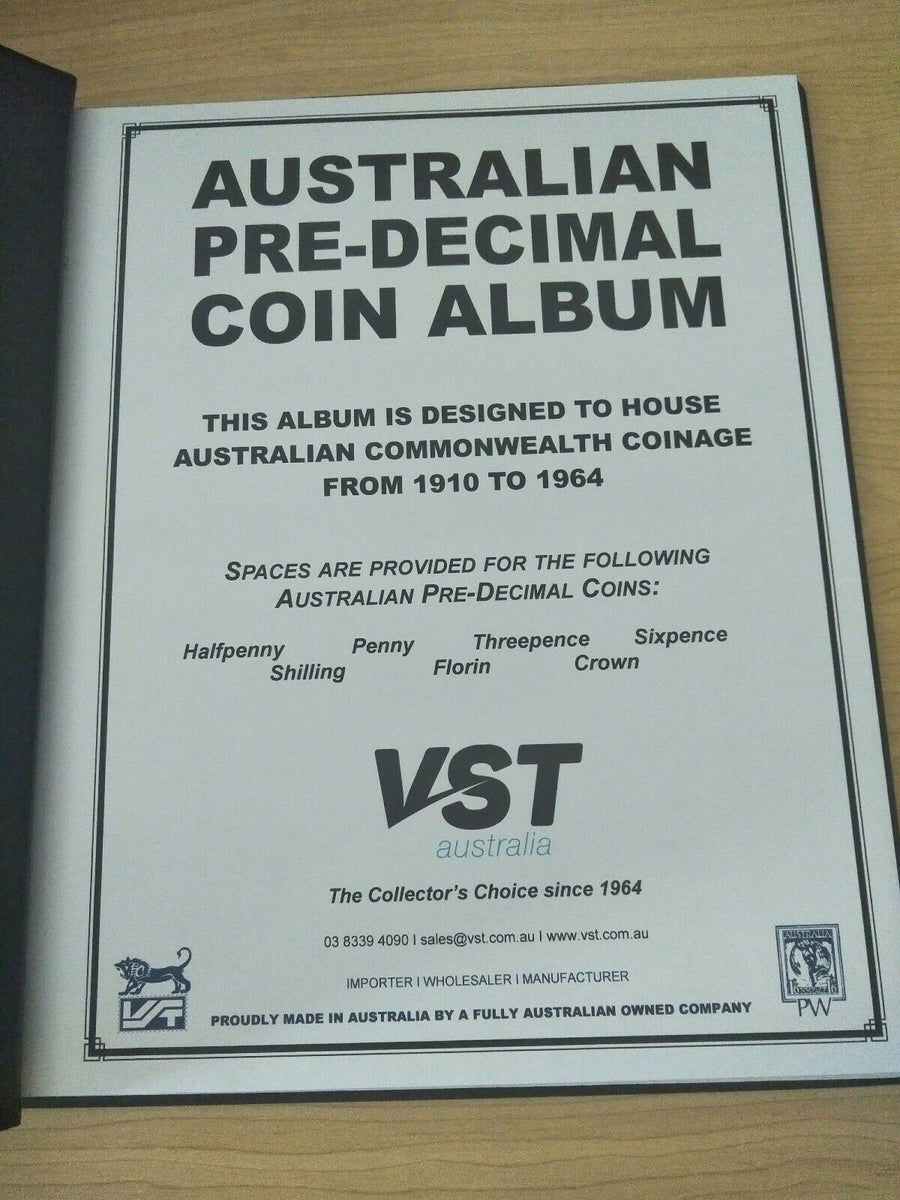 VST Australian Pre-Decimal Coin Album 1910 to 1964 – Shields Stamps & Coins