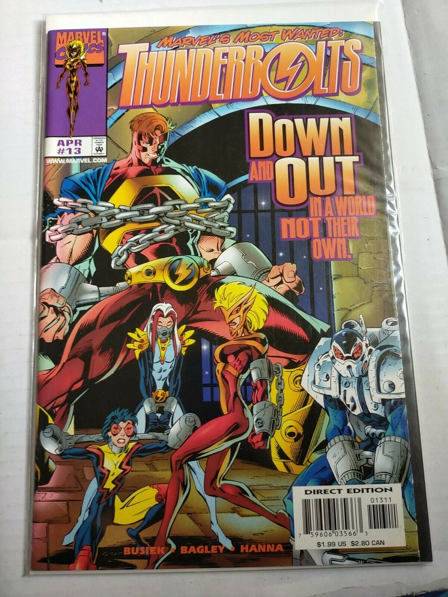 Marvel 1998 April 13 Thunderbolts Comic – Shields Stamps & Coins