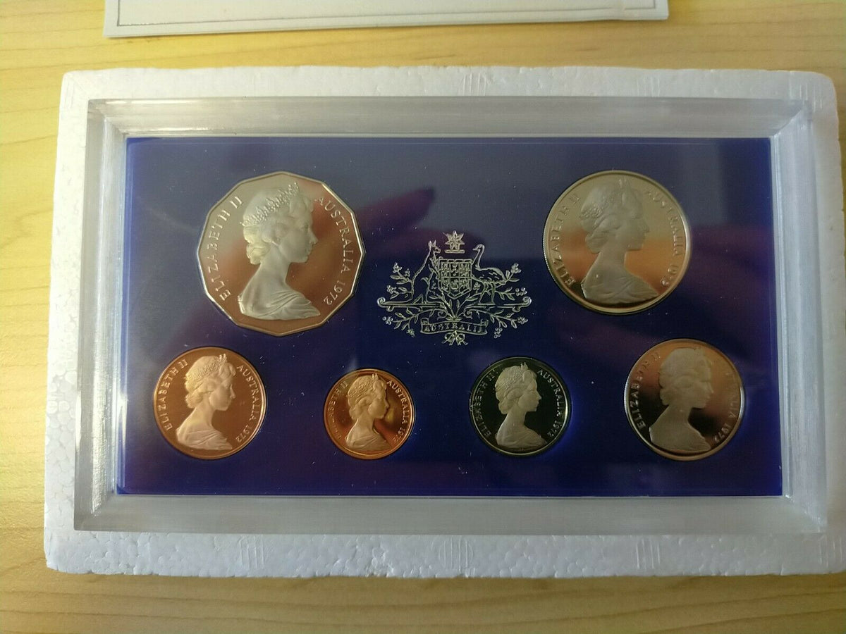 Australia 1972 Royal Australian Mint Proof Set Key Date Superb Conditi ...