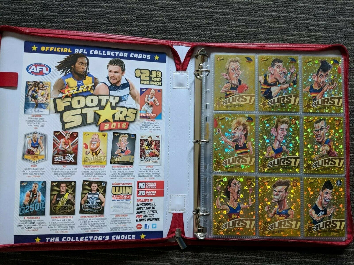 2018 AFL Select Footy Stars Yellow Burst Complete Set – Shields Stamps ...