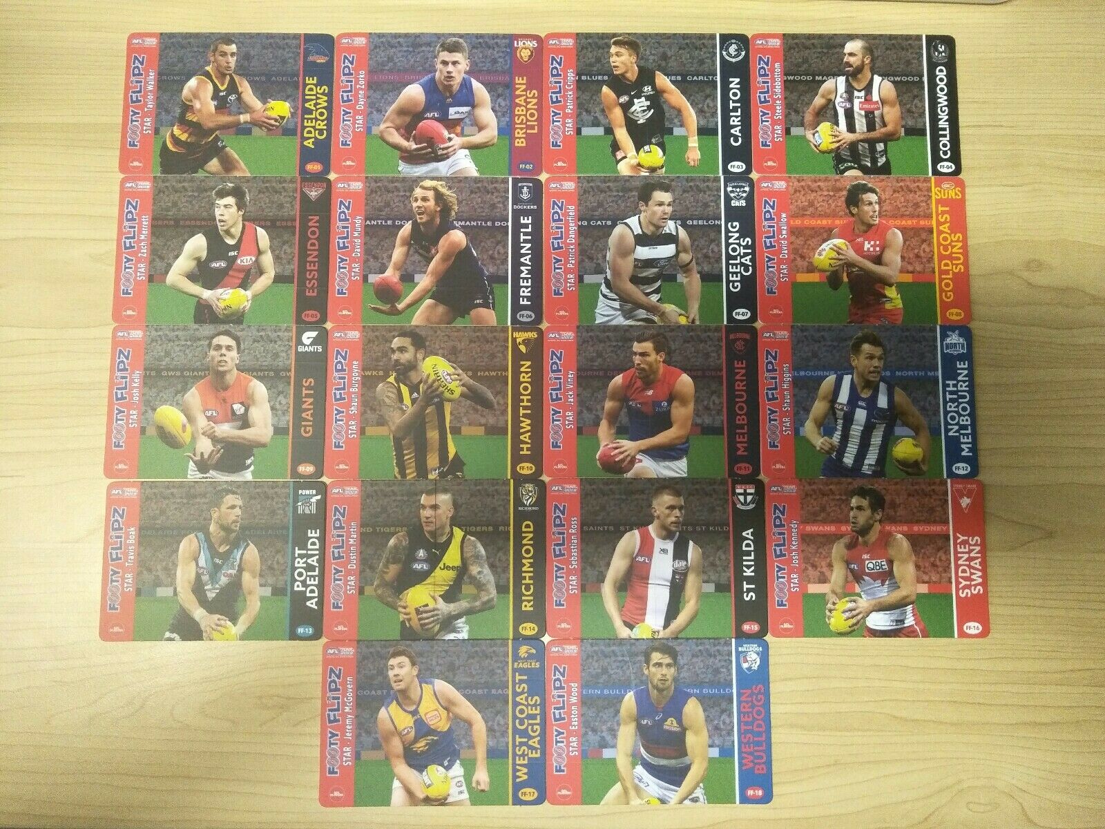 2019 Teamcoach Footy Flipz Complete Set Of 18 Cards – Shields Stamps ...