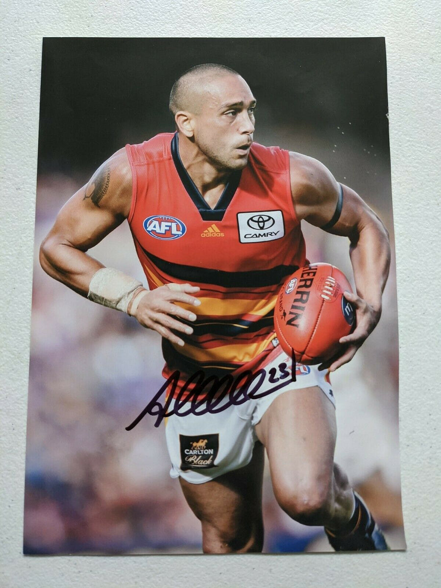 AFL Hand Signed Picture Andrew McLeod Adelaide – Shields Stamps & Coins