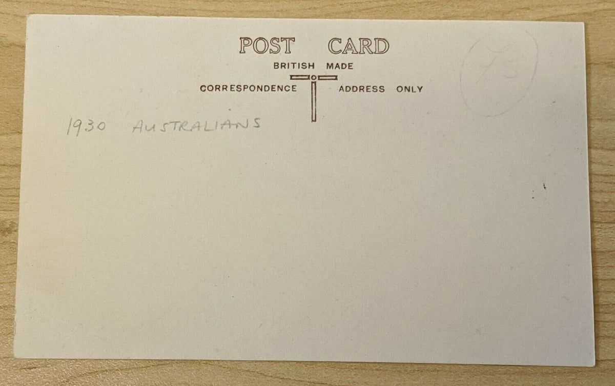 Cricket 1930 Australian Team Postcard Official Photograph Bradman, Ric ...