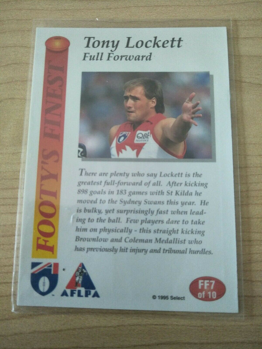 1995 Select Footy's Finest Tony Lockett Sydney Swans – Shields Stamps ...