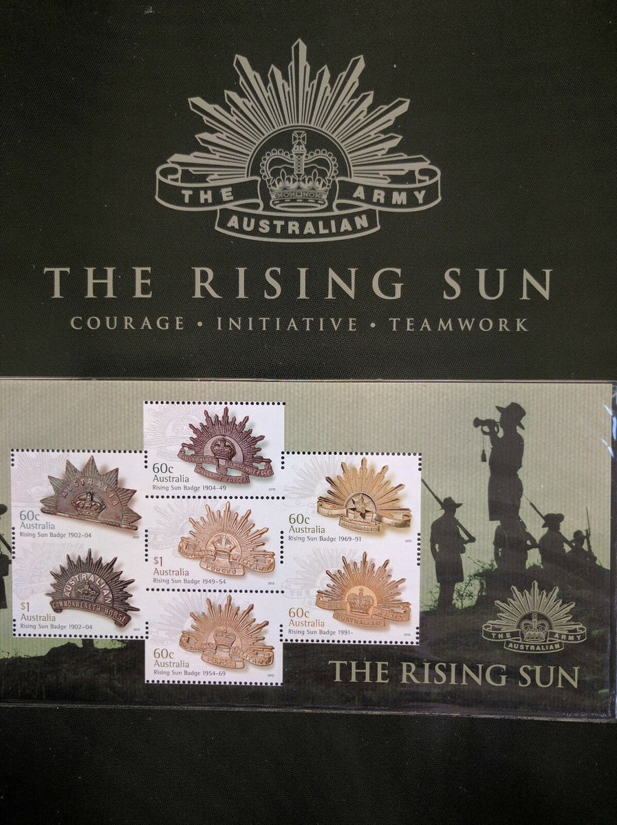 Australia The Rising Sun Stamp Pack, army badge – Shields Stamps & Coins