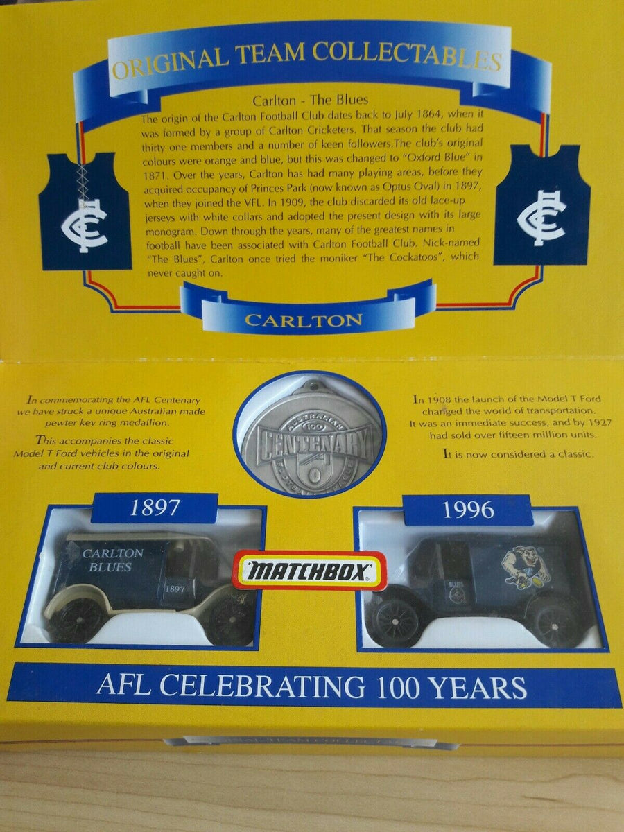 Centenary AFL Original Team Collectables Matchbox Carlton Celebrating ...