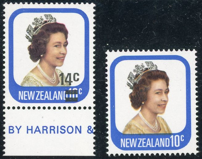 New Zealand SG1202 14c Queen Elizabeth Error Missing Yellow Stamp MUH ...
