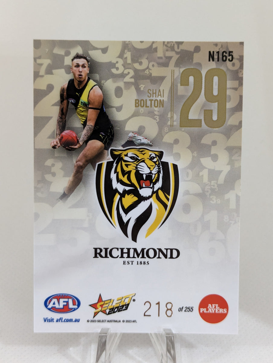2023 AFL Footy Stars Numbers Shai Bolton Richmond – Shields Stamps & Coins
