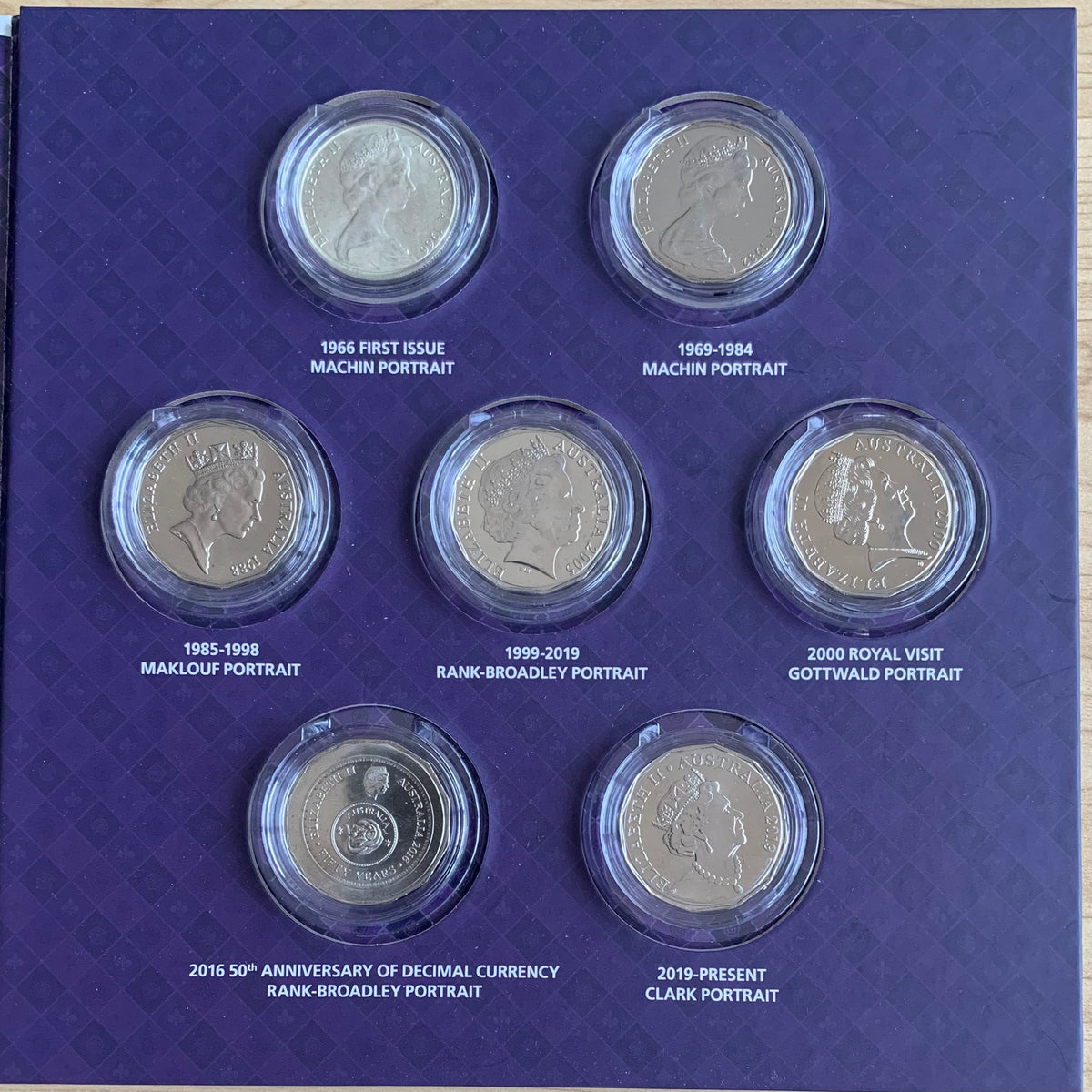 Australia 2019 Australian Mint 6 Portraits of QE11 50 cents Uncirculat ...