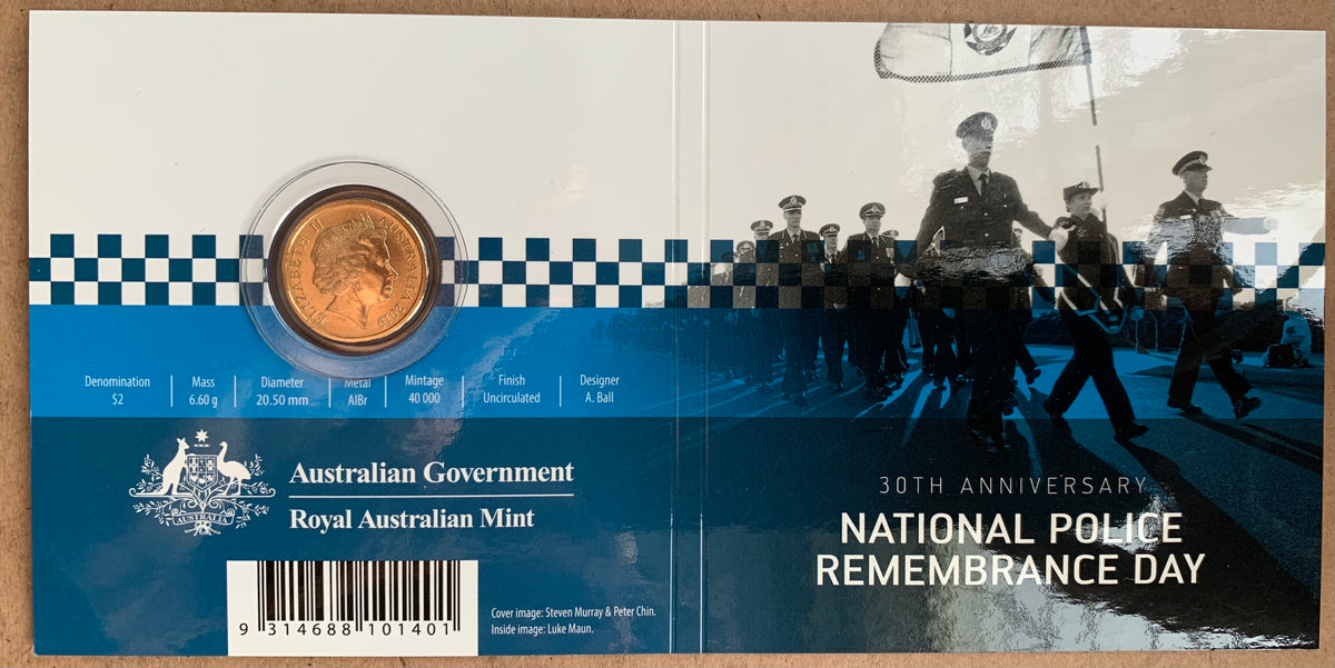 2019 $2 30th Anniversary National Police Remembrance Day C Mintmark Co ...