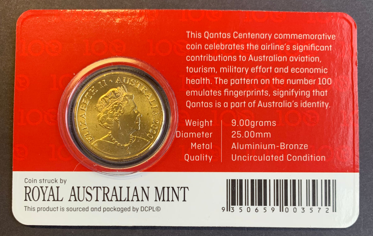 2020 Royal Australian Mint $1 Qantas Centenary Celebrating 100 Years C ...