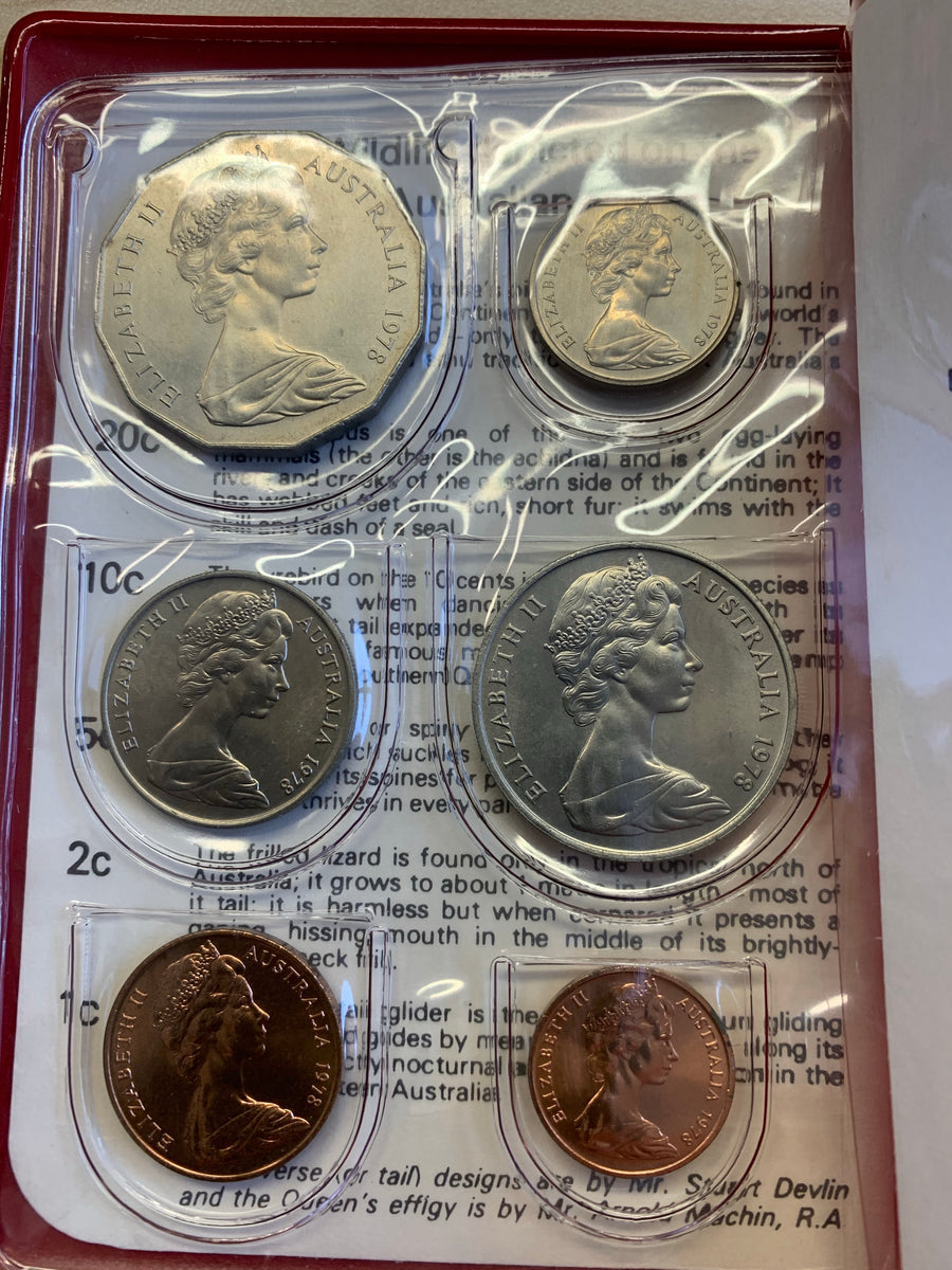 Australia 1978 Royal Australian Mint Uncirculated Coin Set – Shields ...