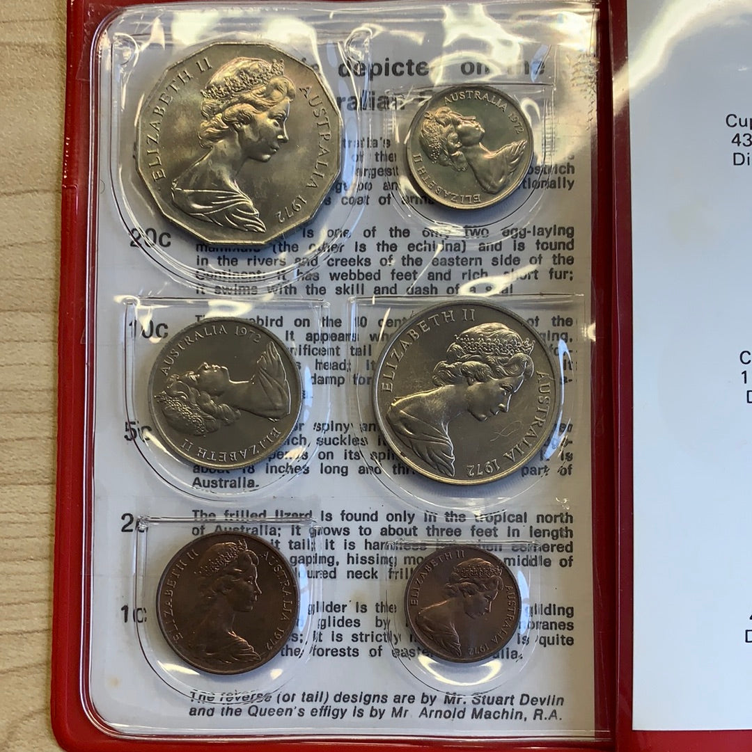 Australia 1972 Royal Australian Mint Uncirculated Coin Set – Shields ...