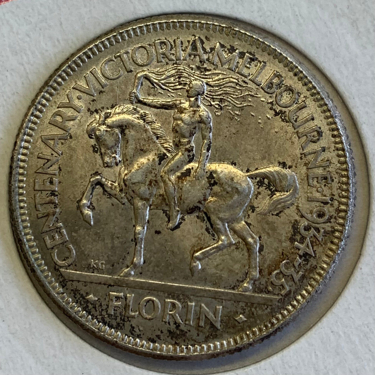 Australia 1934-5 Melbourne Centenary Florin gEF – Shields Stamps & Coins